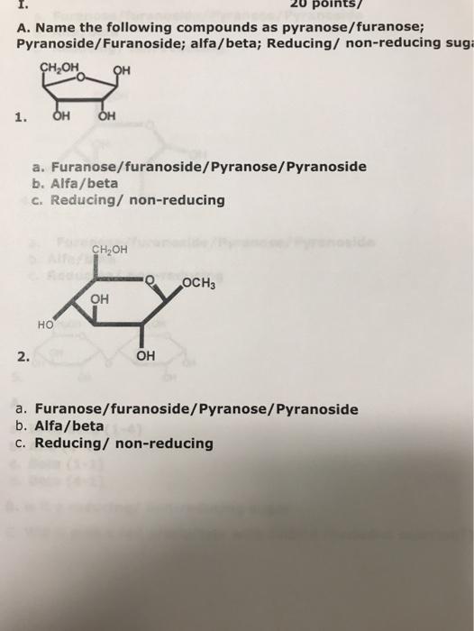 Solved points/ A. Name the following compounds as | Chegg.com
