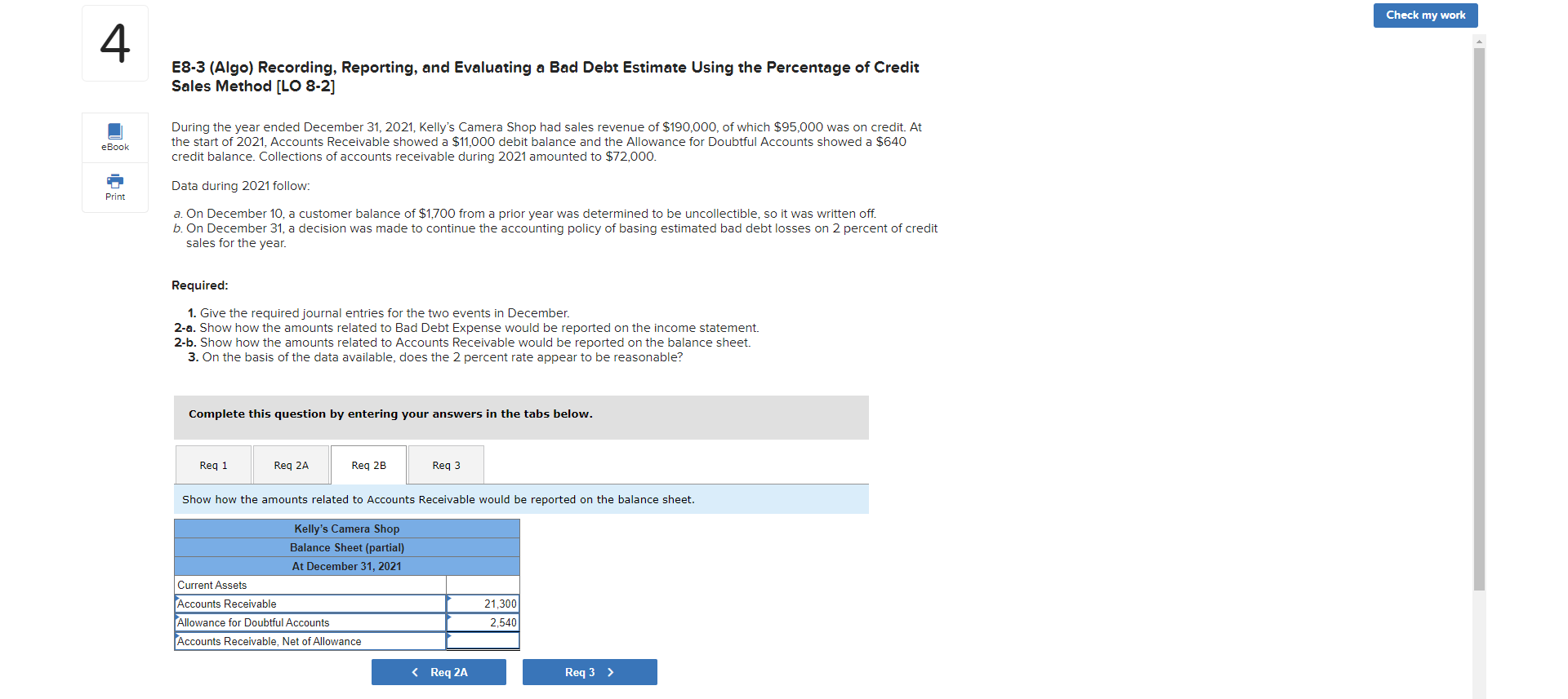 Solved E8-3 (Algo) ﻿Recording, Reporting, and Evaluating a | Chegg.com
