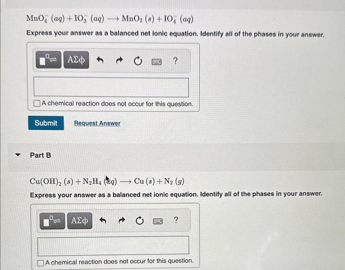 Solved MnO4−(aq)+IO3−(aq)→MnO2(s)+IO4−(aq) Express your | Chegg.com
