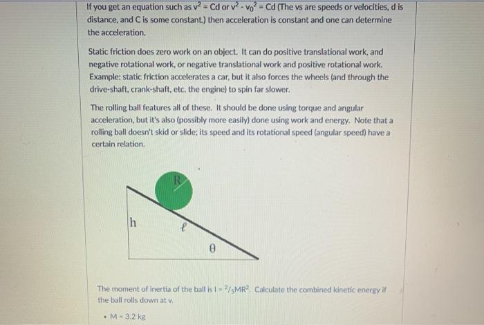Solved If you get an equation such as v2 = Cd or v-vo? - Cd | Chegg.com