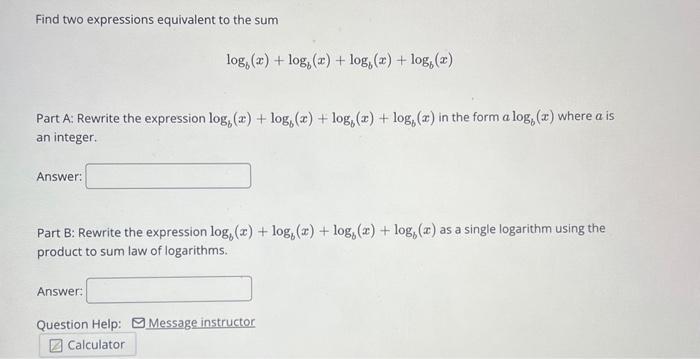 Solved Find two expressions equivalent to the sum | Chegg.com