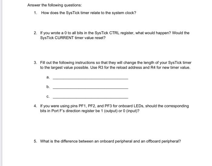 Solved Answer the following questions: 1. How does the | Chegg.com