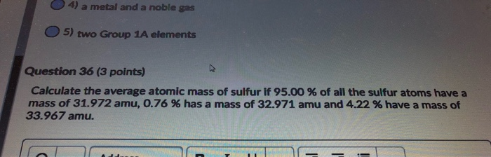 Solved 4) a metal and a noble gas 5) two Group 1A elements | Chegg.com
