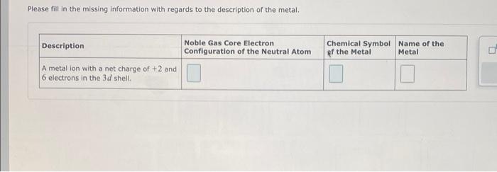 Solved Please fill in the missing information with regards | Chegg.com