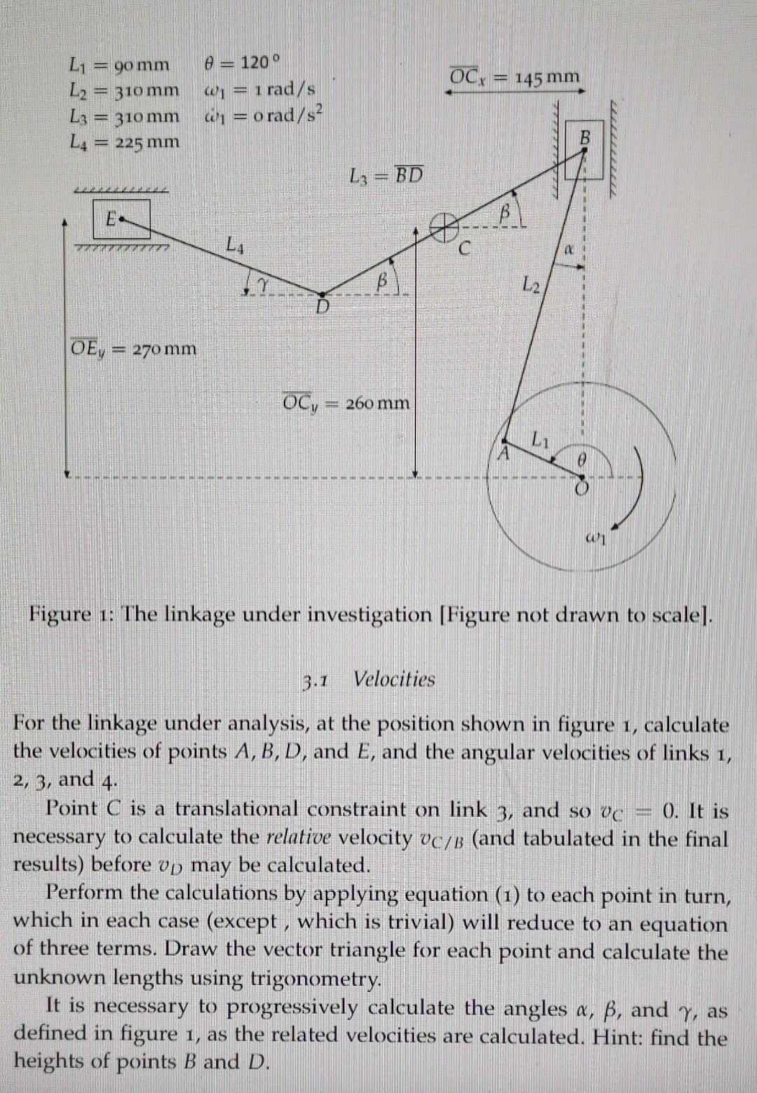 Figure 1: The linkage under investigation [Figure not | Chegg.com