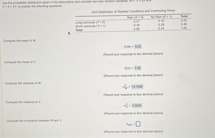 Solved Use the probability distribution given in the table | Chegg.com