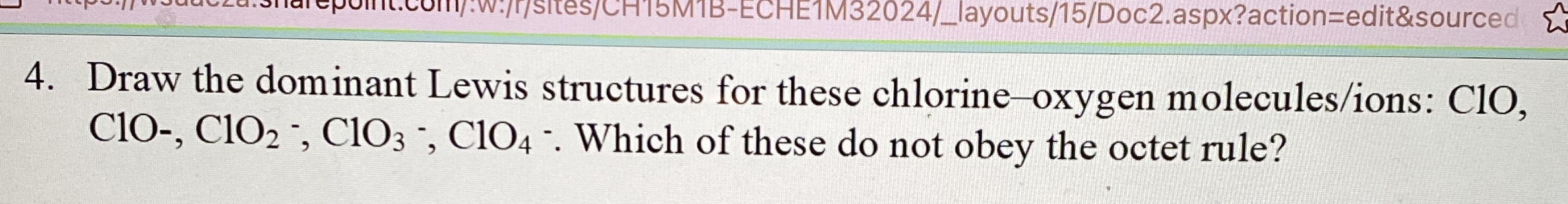 Solved Draw the dominant Lewis structures for these | Chegg.com