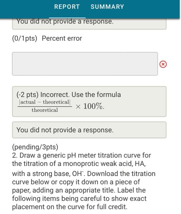 Solved Report Table DM.1: Titration | Chegg.com
