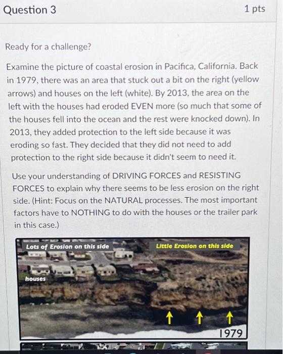 Solved Ready for a challenge? Examine the picture of coastal | Chegg.com