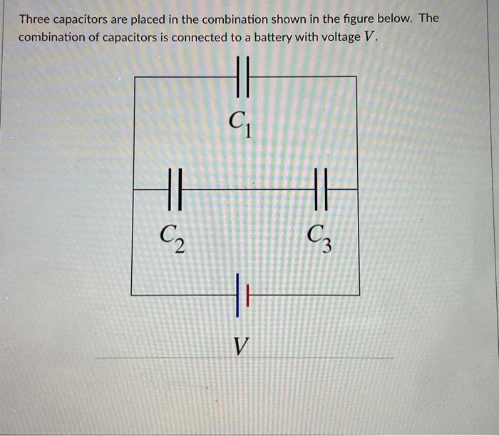 Solved Three capacitors are placed in the combination shown | Chegg.com