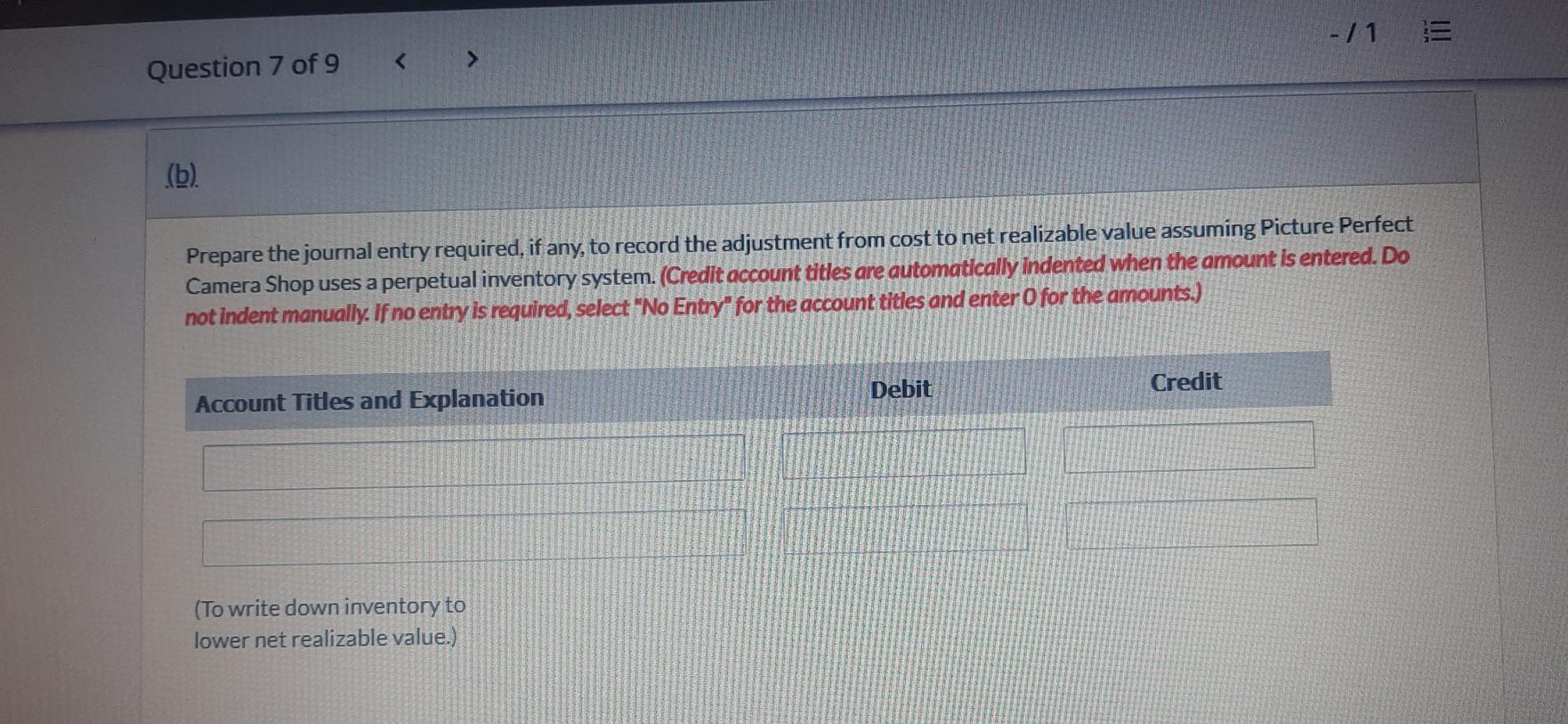 Solved -71 TIL Question 7 of 9 View Policies Current | Chegg.com