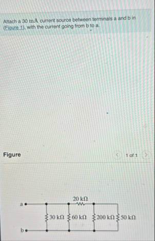 Solved PART C PLEASEAttach a 30 ﻿mA current source between | Chegg.com