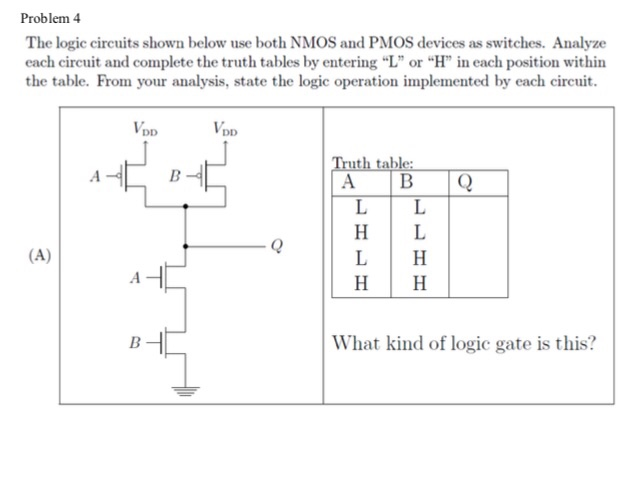 Solved Problem 4 The Logic Circuits Shown Below Use Both 