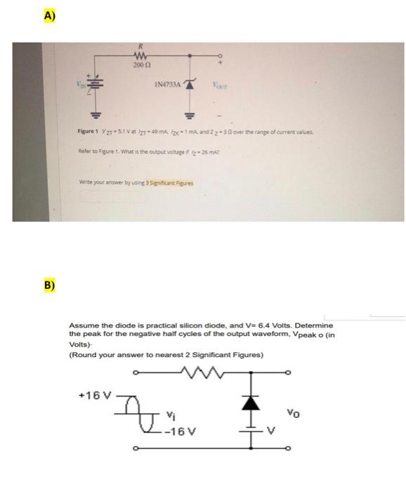 Solved A) R w 200Ω IN4733 Var Figure 1 V2-5. Vat z taxmand2 | Chegg.com