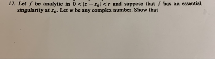 Solved 17. Let S be analytic in 0