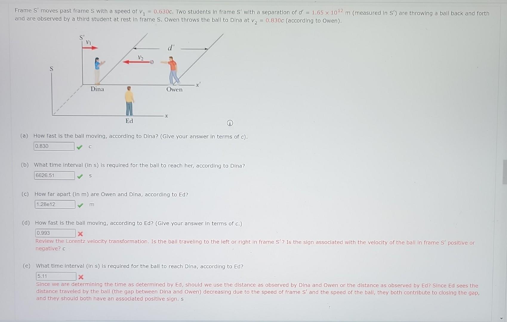 Solved Frame S′ moves past frame S with a speed of | Chegg.com