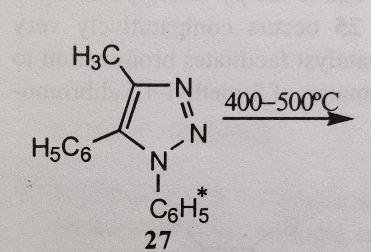 Solved H3C N 400—500°C N H5C6 N. 1 C6H5 27 C6HsLi. low | Chegg.com