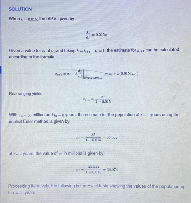 Solved I Need A Matlab Code For Backward Euler Method Using 