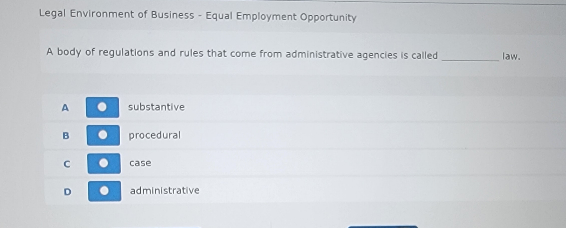 Solved Legal Environment of Business - ﻿Equal Employment | Chegg.com