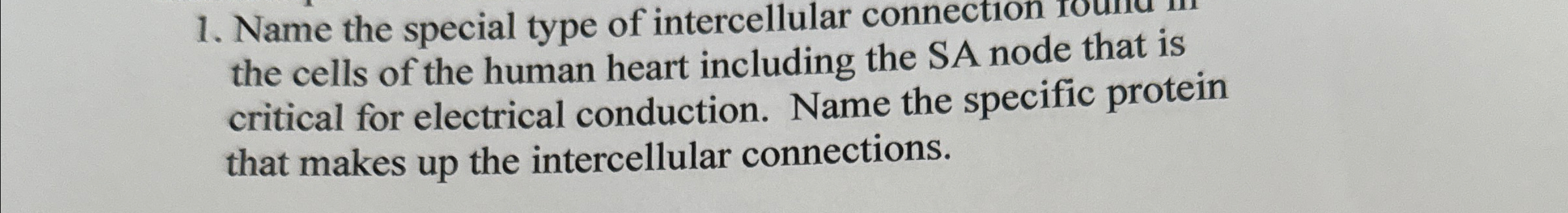 Solved Name the special type of intercellular connection the | Chegg.com