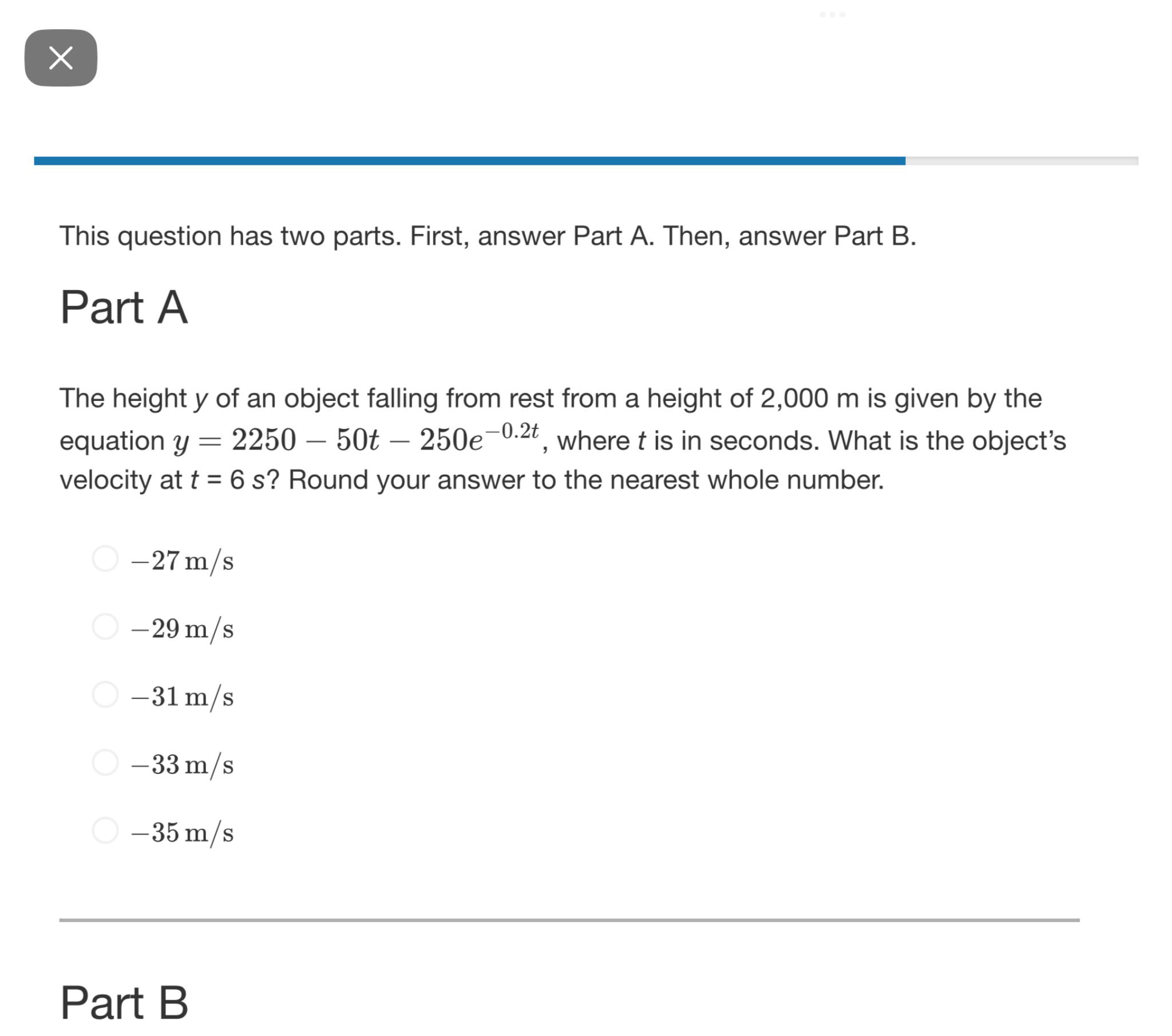 Solved This question has two parts. First, answer Part A. | Chegg.com