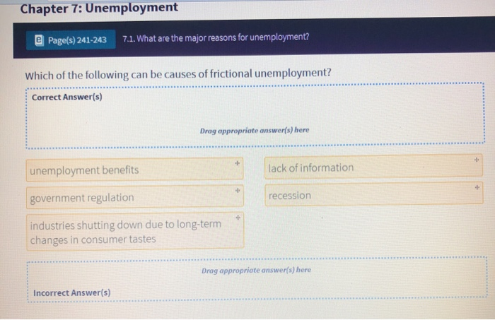 Solved Chapter 7: Unemployment Page(s) 241-243 7.1. What are | Chegg.com