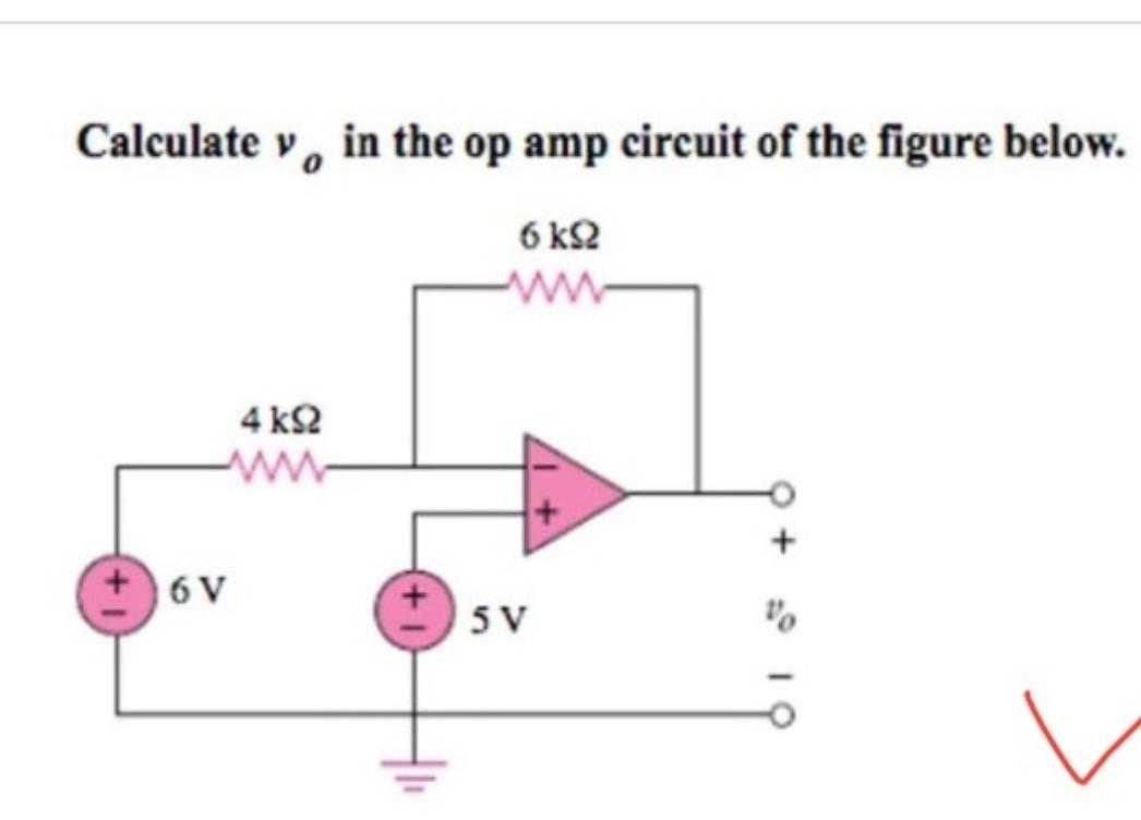 Solved Calculate vo in the op amp circuit of the figure | Chegg.com
