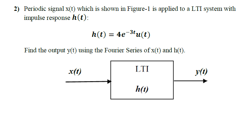 Solved Periodic signal x(t) ﻿which is shown in Figure-1 ﻿is | Chegg.com