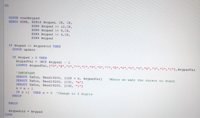 the last image is the code for my keypad(parallax) in | Chegg.com