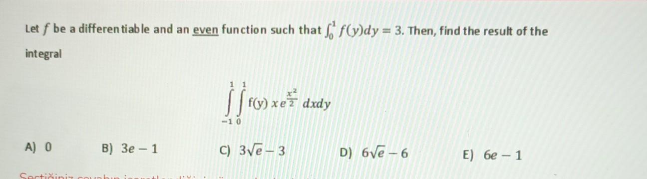 Solved Let f be a differentiable and an even function such | Chegg.com
