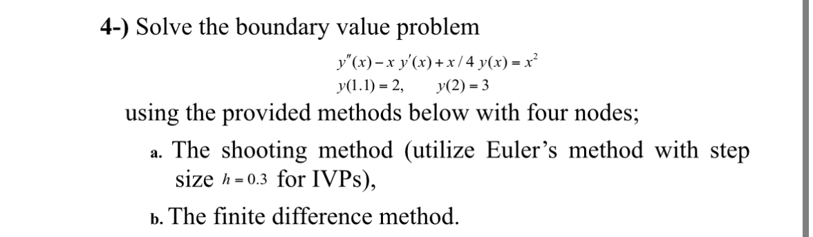 4-) ﻿Solve the boundary value | Chegg.com