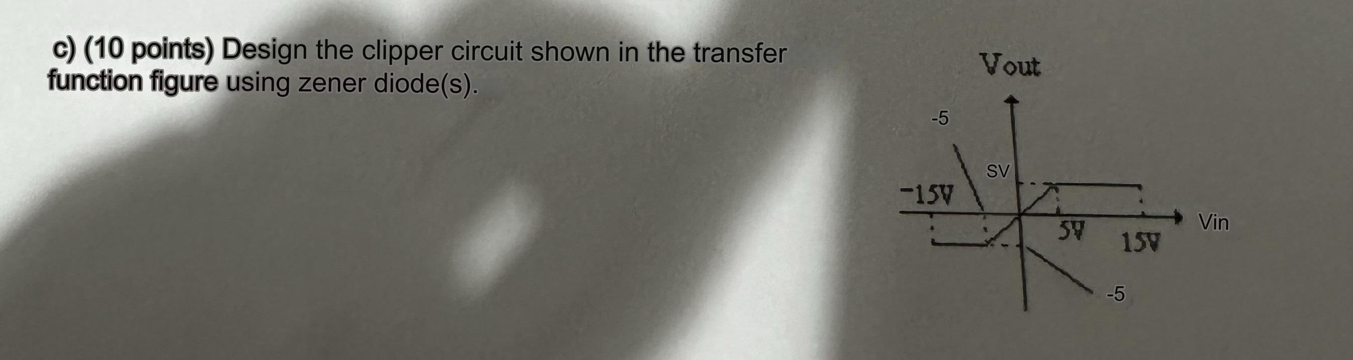 Solved Help please ASAP (on A4 ﻿sheet) ﻿Design the clipper | Chegg.com