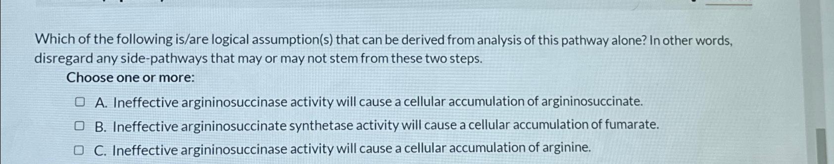 Solved Which of the following is/are logical assumption(s) | Chegg.com