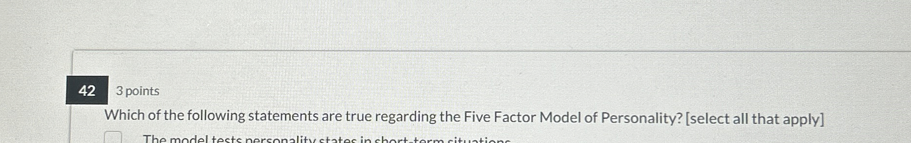 Solved 42 3 ﻿pointsWhich of the following statements are | Chegg.com