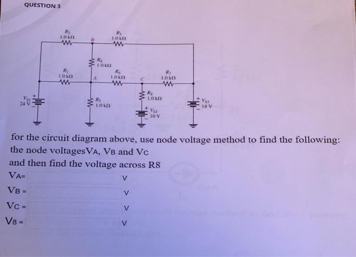 Solved for the circuit diagram above, use mesh current to | Chegg.com