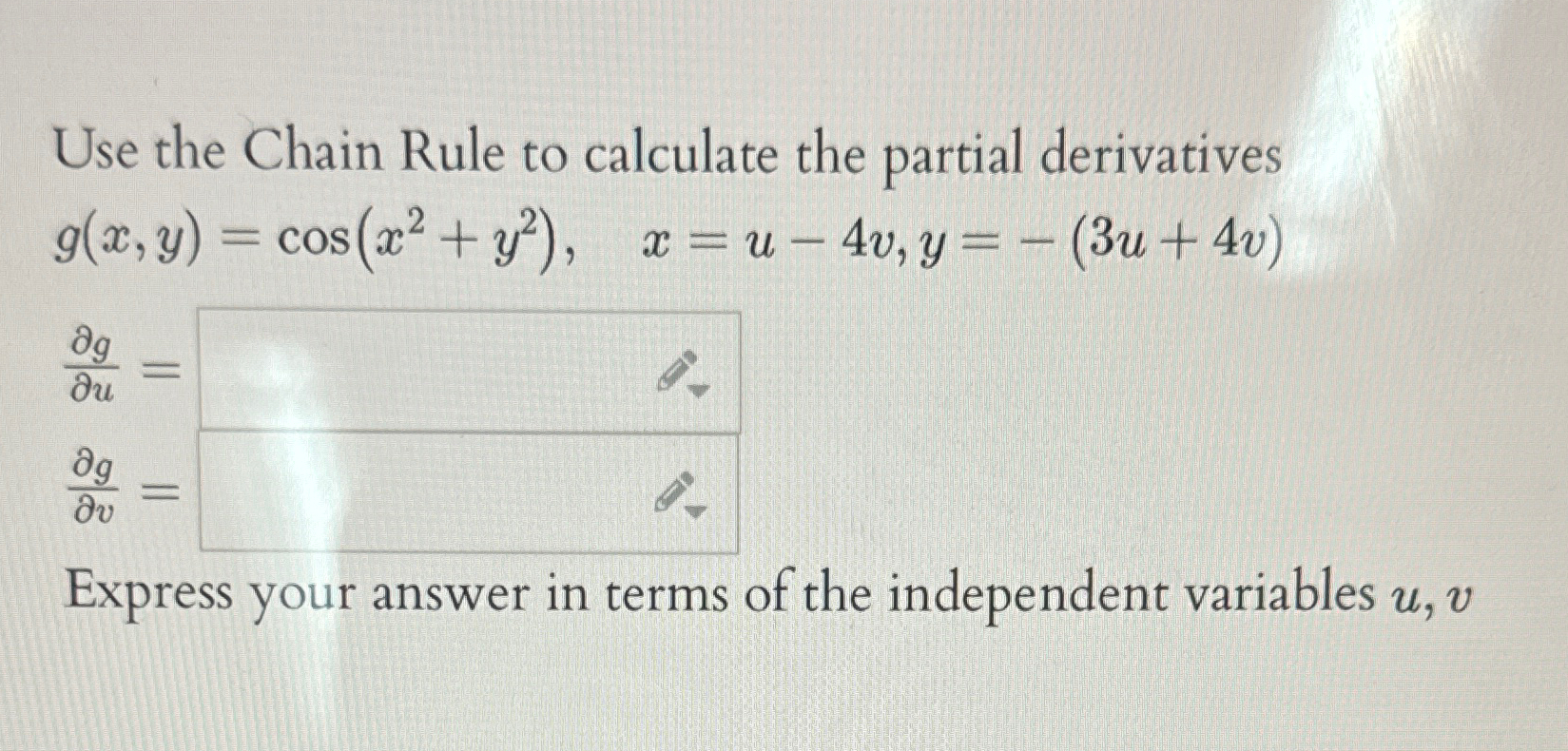 Solved Use the Chain Rule to calculate the partial | Chegg.com