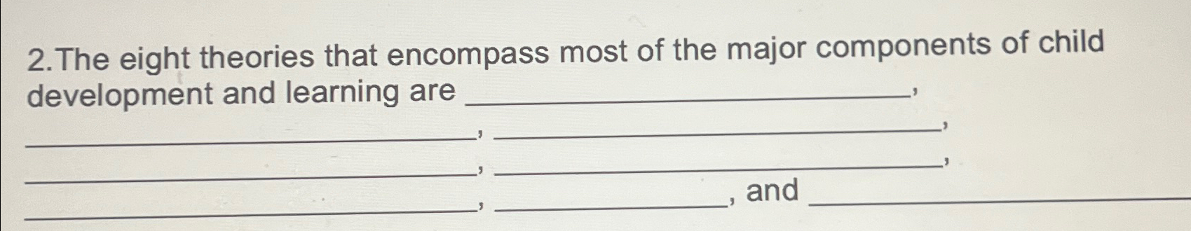 Solved The eight theories that encompass most of the major | Chegg.com