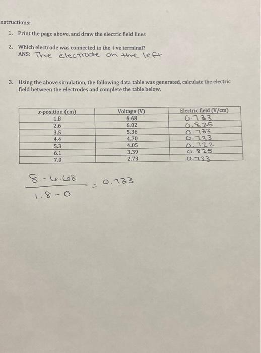 Solved PHY126 Lab 1: Electric field mapping Document created | Chegg.com