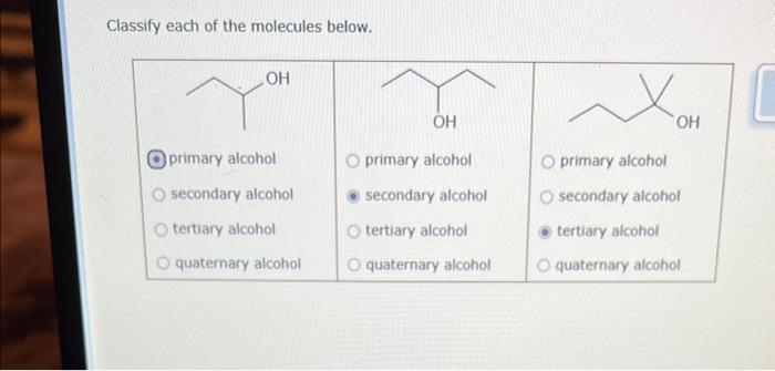 Solved Classify each of the molecules below. | Chegg.com