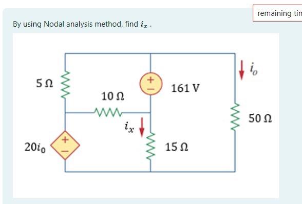 Solved By using Nodal analysis method, find ix. | Chegg.com