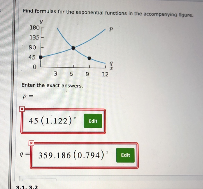 Solved Find formulas for the exponential functions in the | Chegg.com