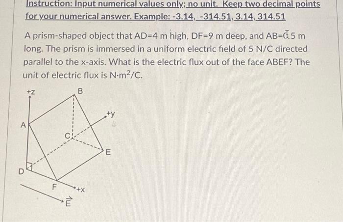 Solved Instruction: Input numerical values only; no unit. | Chegg.com
