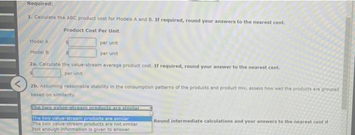 Solved Value Stream Average Costing, DBC, ABC Costs as | Chegg.com