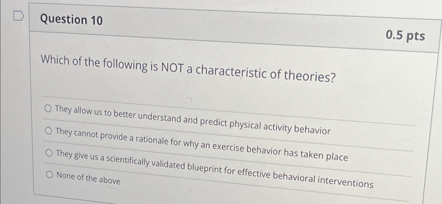 Solved Question 100.5ptsWhich of the following is NOT a | Chegg.com