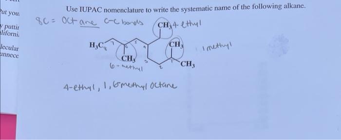 Solved Use IUPAC nomenclature to write the systematic name | Chegg.com