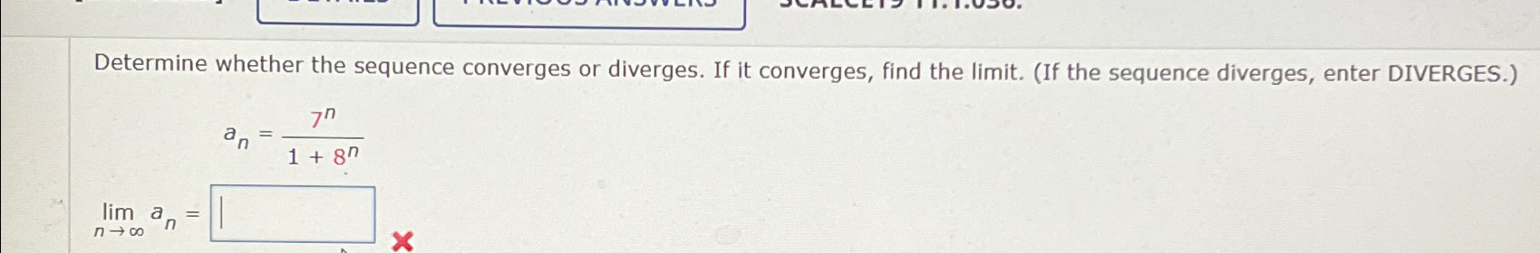 Solved Determine whether the sequence converges or diverges. | Chegg.com