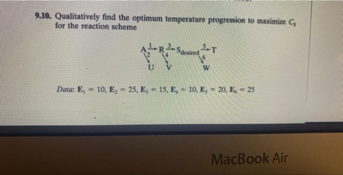 Solved 9.10. Qualitatively find the optimum temperature | Chegg.com