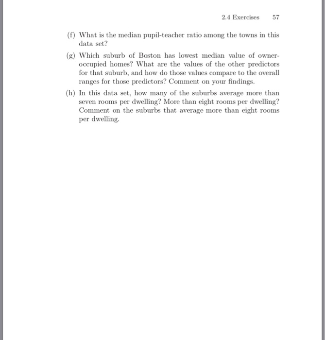 Solved 2. Statistical Learning 56 9. This exercise involves | Chegg.com