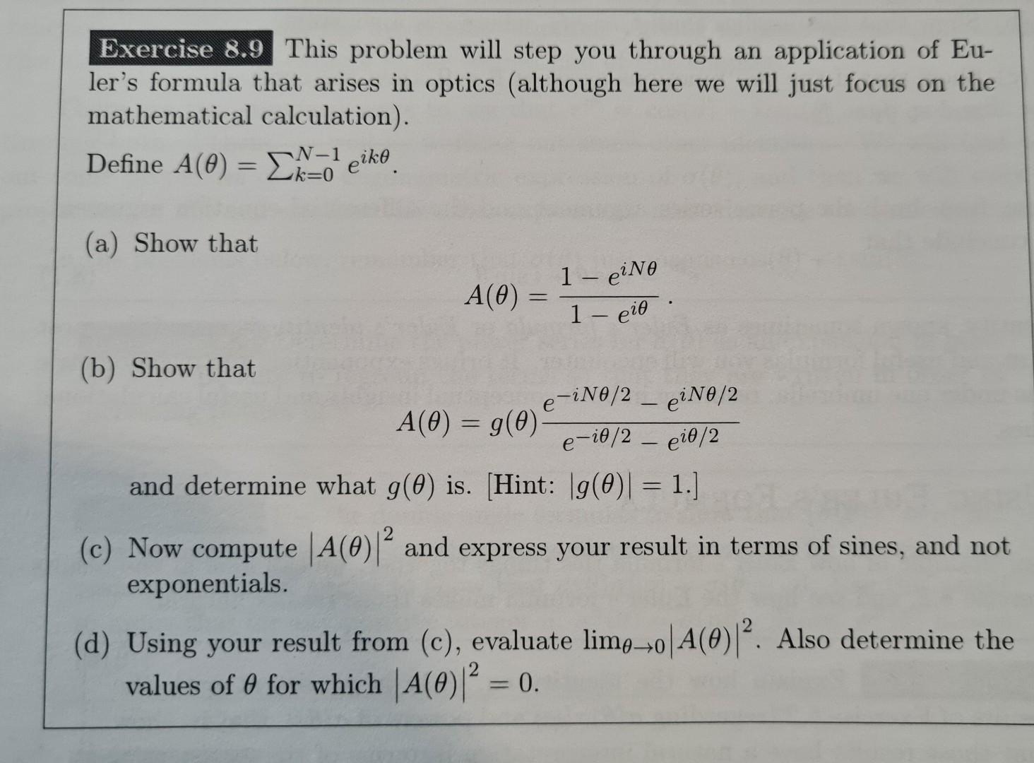 Solved Exercise 8.9 This problem will step you through an | Chegg.com