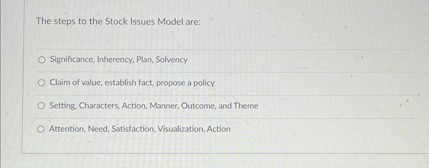 Solved The steps to the Stock Issues Model are:Significance; | Chegg.com
